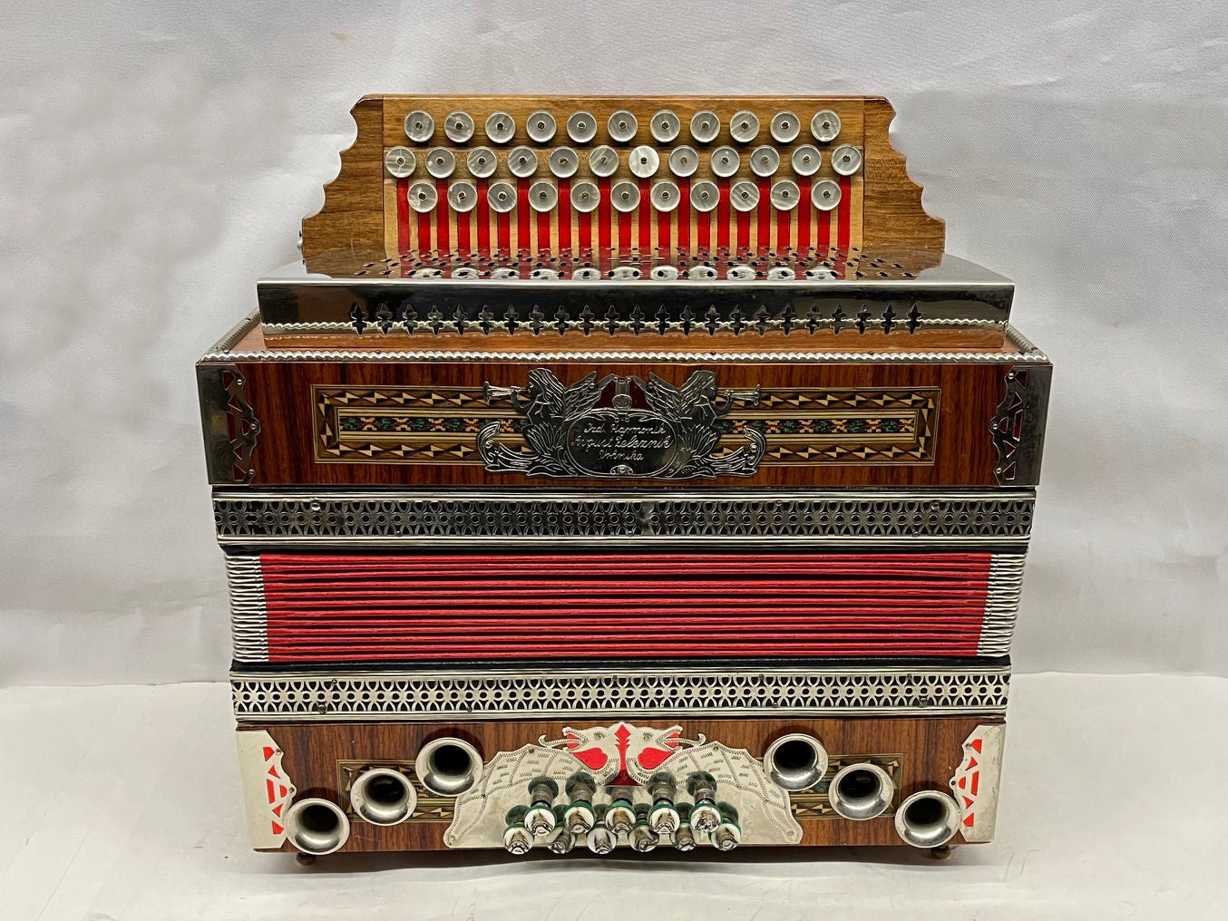 August Zeleznik Steirische Diatonic Button Accordion BbEbAb MMM 3 Row ...