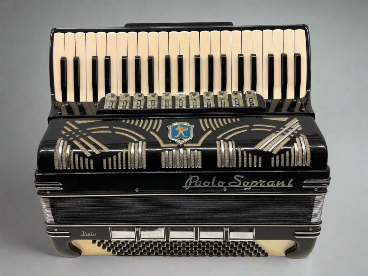 Paolo Soprani Italia Piano Accordion LMMH 41 Keys 120 Bass - Black – Accordions Canada